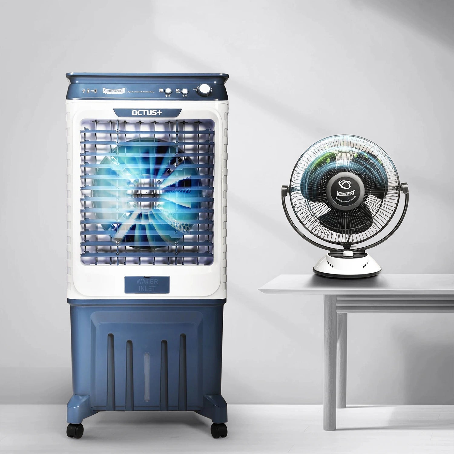 Summercool Octus Plus 95L Desert Cooler & AP Fan Combo